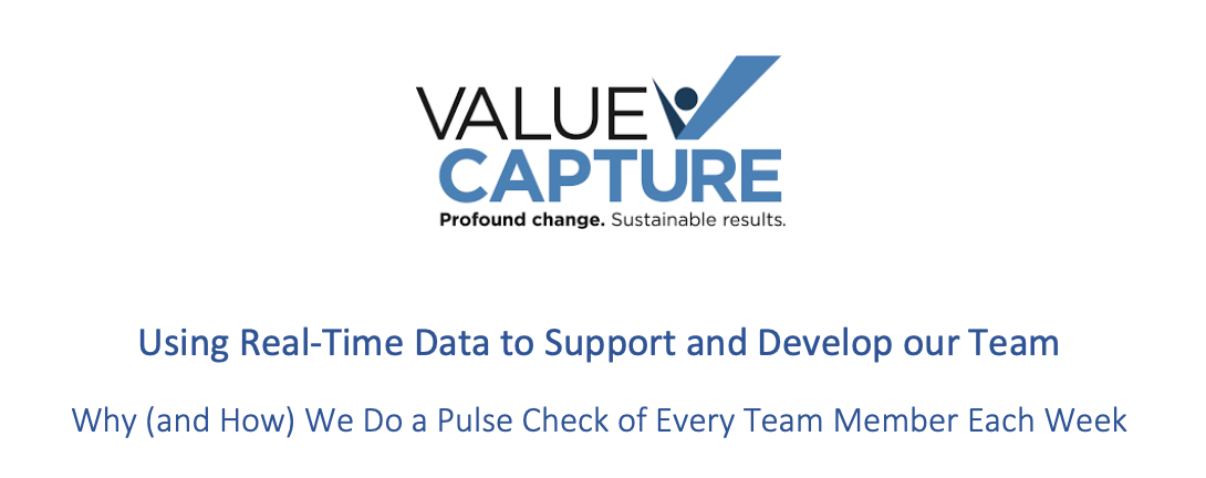 Using Real-Time Data to Support and Develop our Team - Pulse Surveys